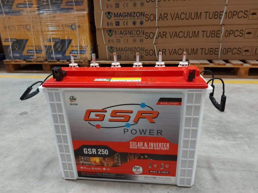 GSR TUBULAR BATTERY 250AH( MADE IN INDIA ) – Great Wall Solar